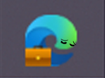 Briefcase Symbol On Microsoft Edge Icon