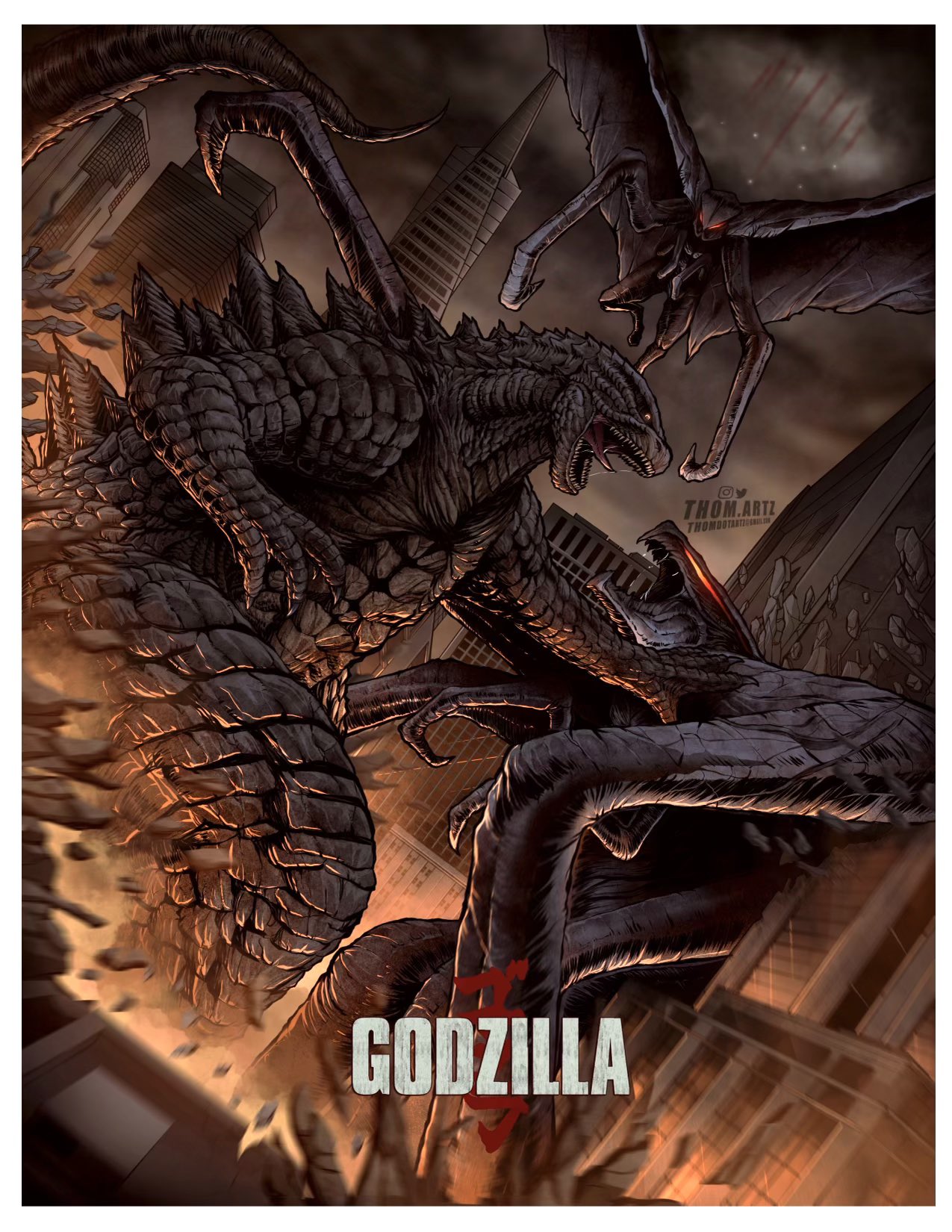 Godzilla Vs Muto Poster