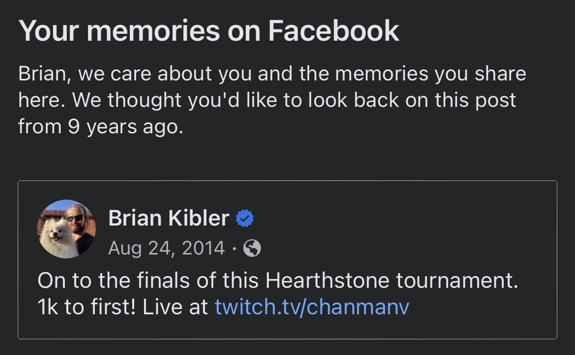 Brian Kibler Facebook