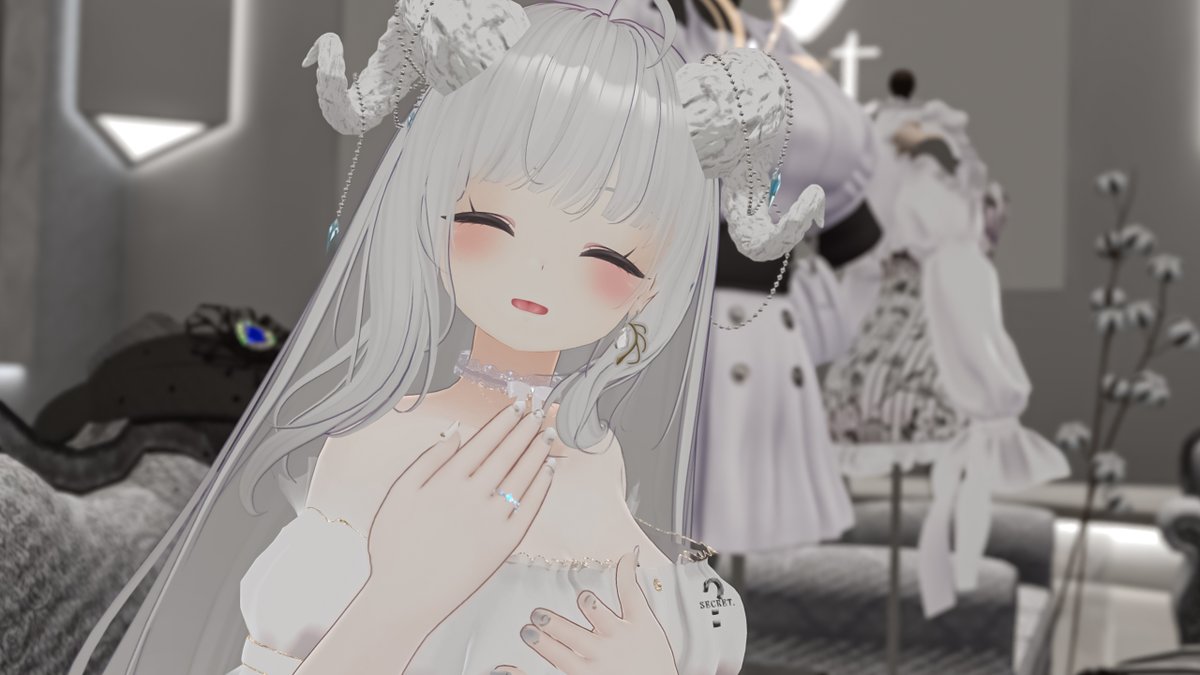 「おはようございますっ!今日の夜22時からは、#VRC_SECRET です! 初キ」|white_lilyのイラスト