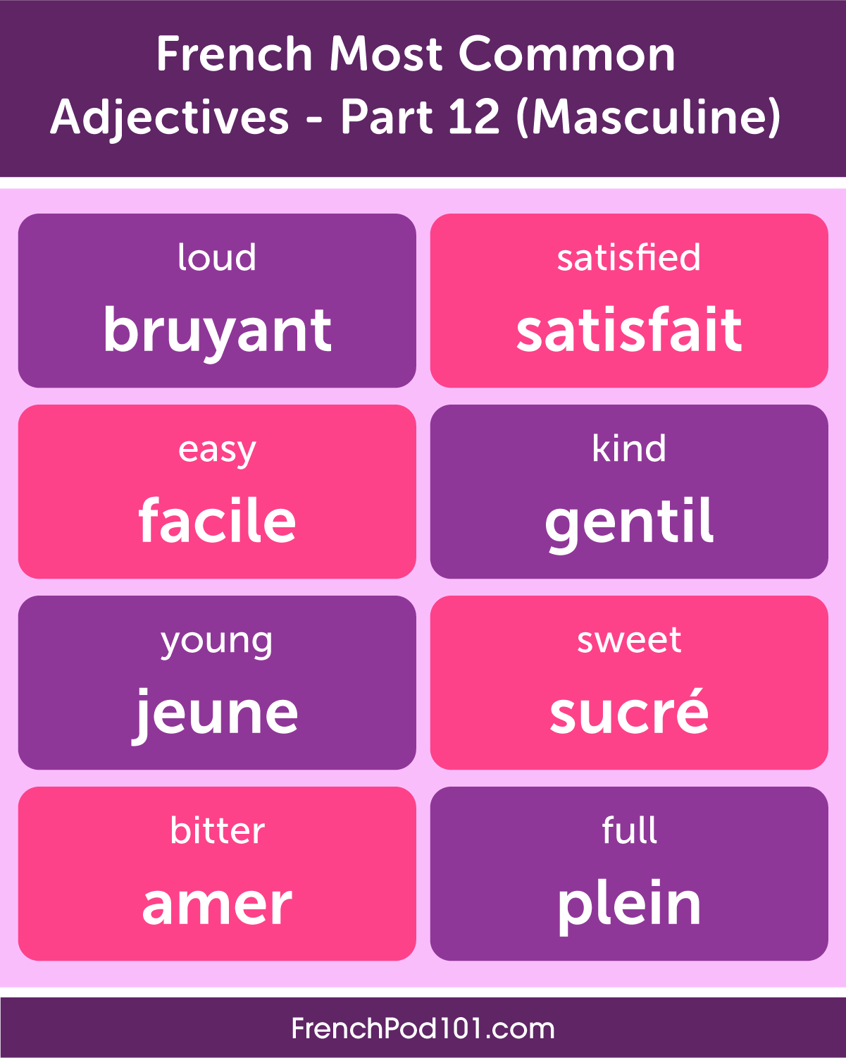 The 12 Most Common Adjectives In French, 55% OFF