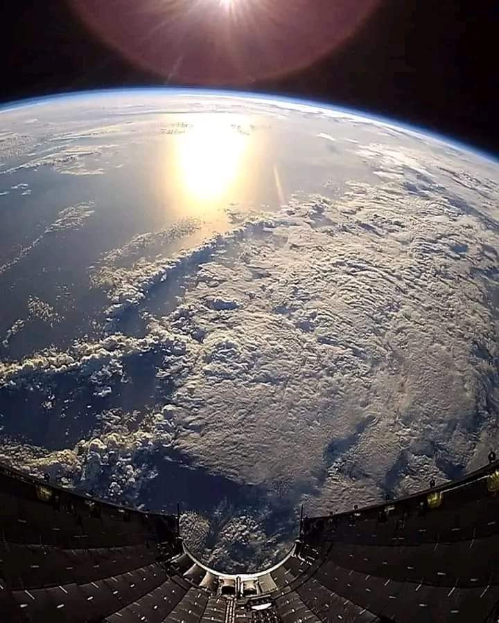 Sunrise Over Earth From Iss