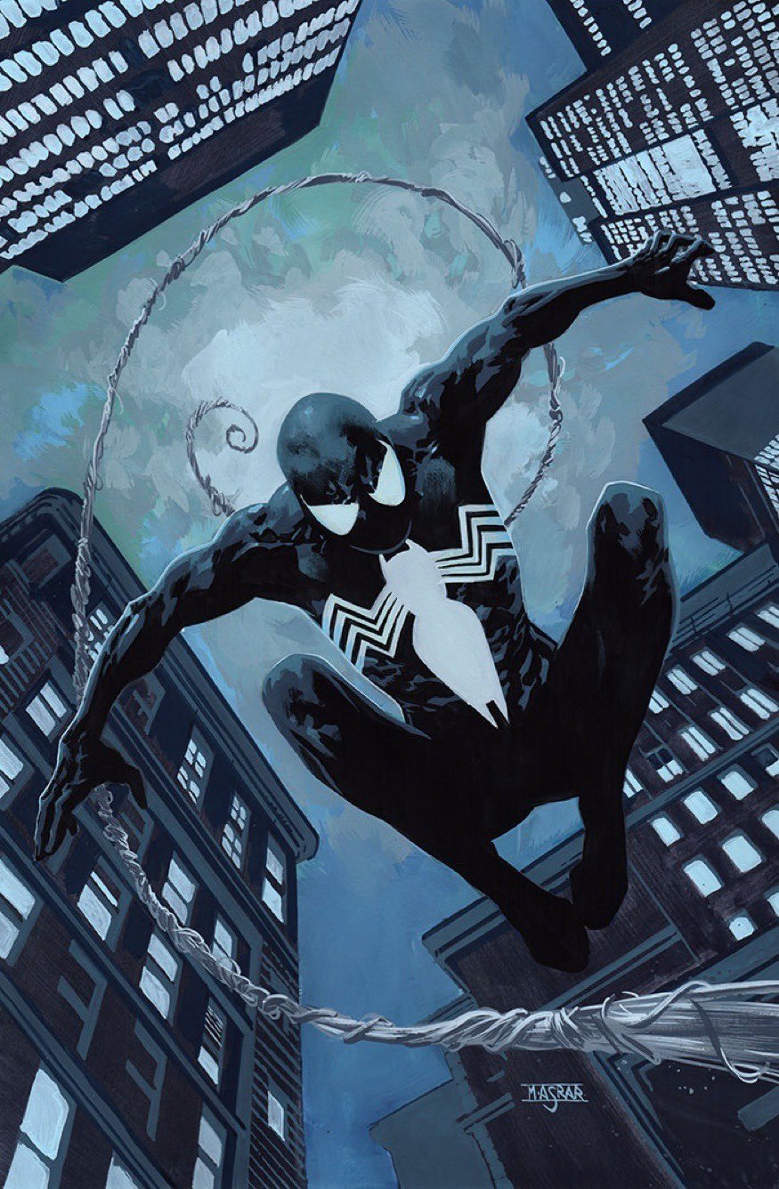 Spiderman Black Suit Comic Art