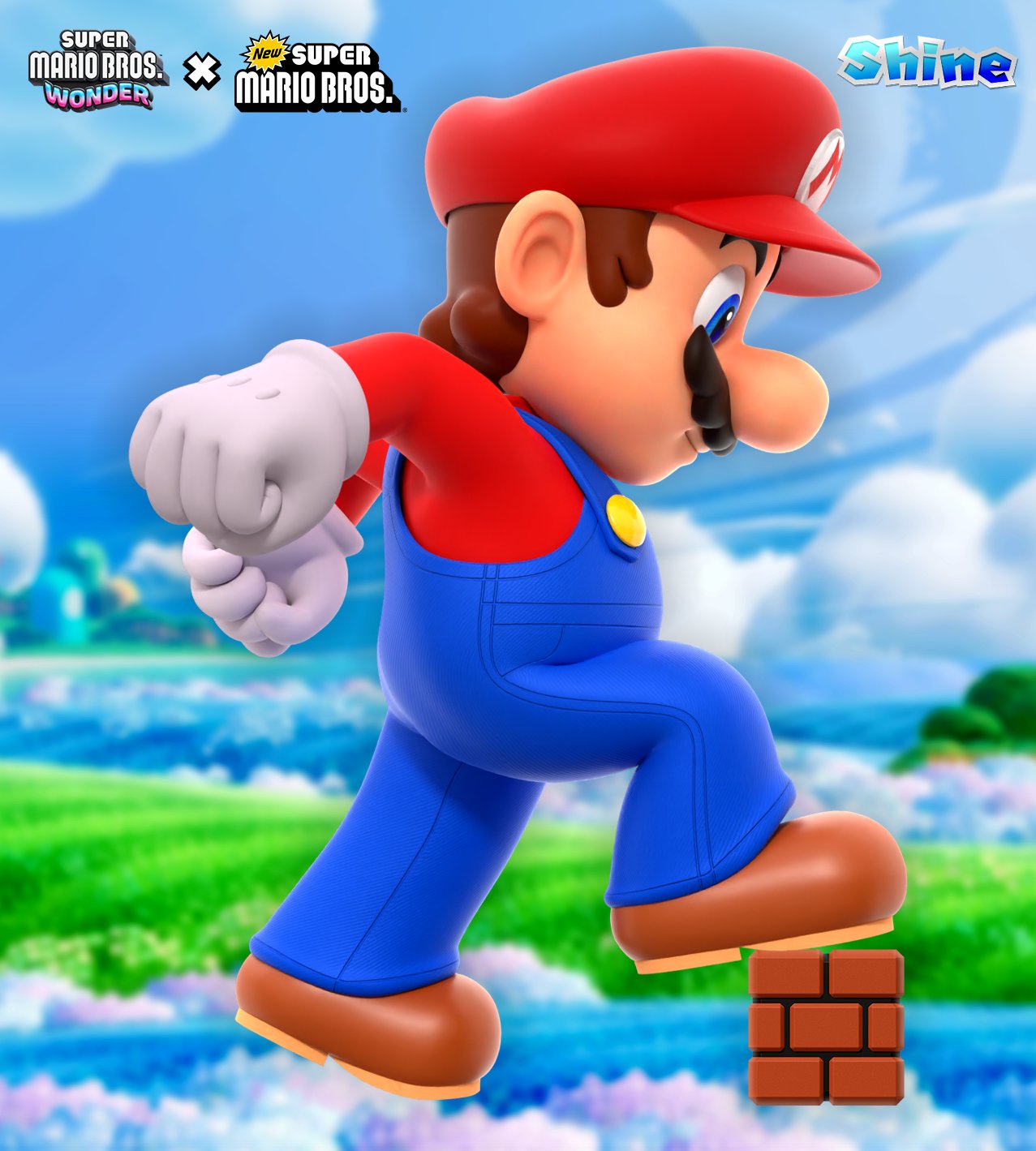 Lindo Super Mario Bros 2023 NINTENDO SUPER MARIO BROS COLLAGE POSTER