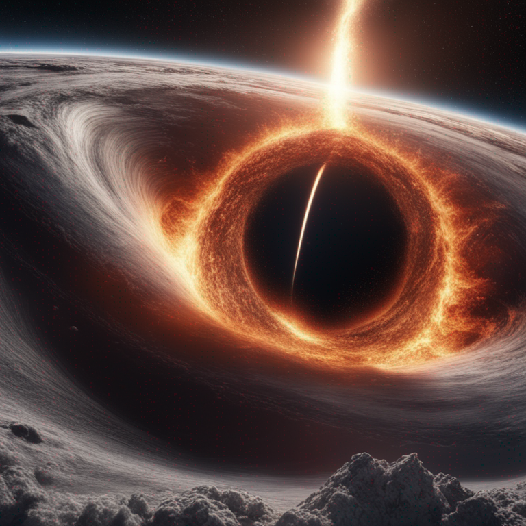 Star Being Destroyed By A Black Hole