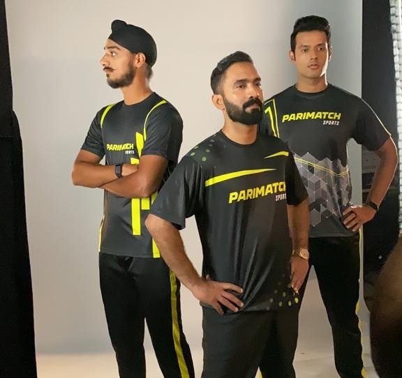 Dinesh Karthik, Shivam Dube and Arshdeep Singh in the photoshoot ...