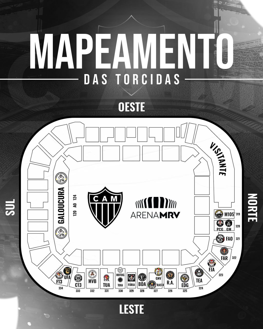 Atlético: mapa, setores e como chegar à Arena MRV