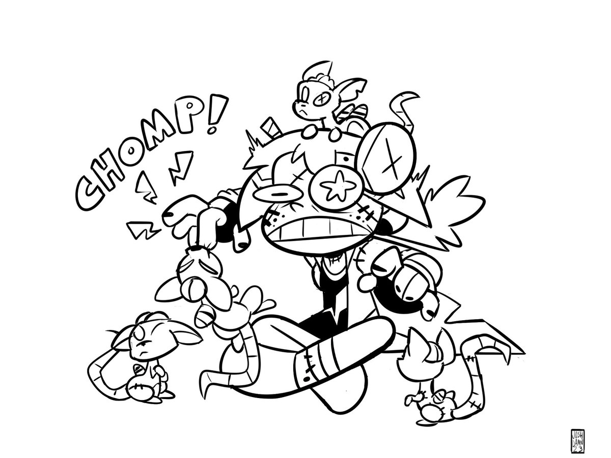 「Shelley chillin with her weird brain rat」|JoshDAMN 2023のイラスト