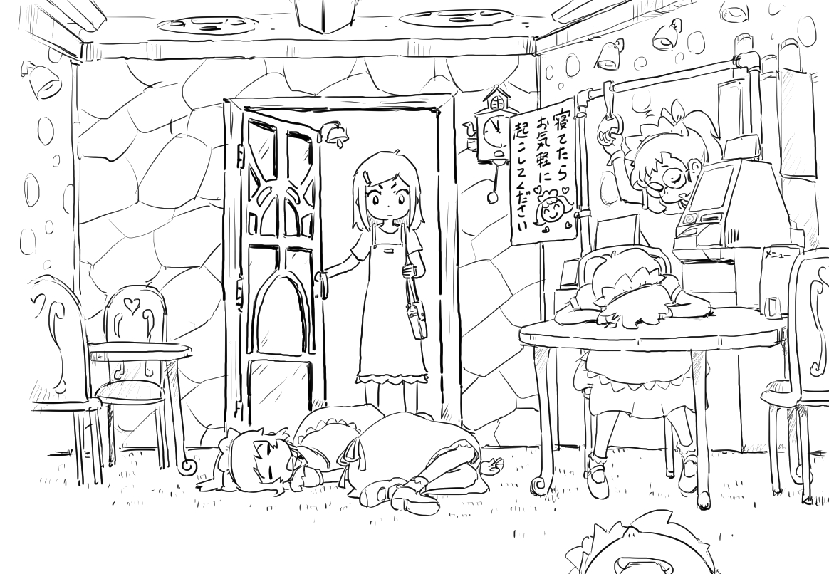 「こないだのは線が薄かったので濃く上からなぞってみた。なんか気に入ったので気が向いたら色塗るぜー 」ohyo☀️の漫画