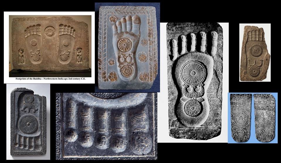 1/ "Buddhapada" are the footprints of the Buddha, embodying his ...