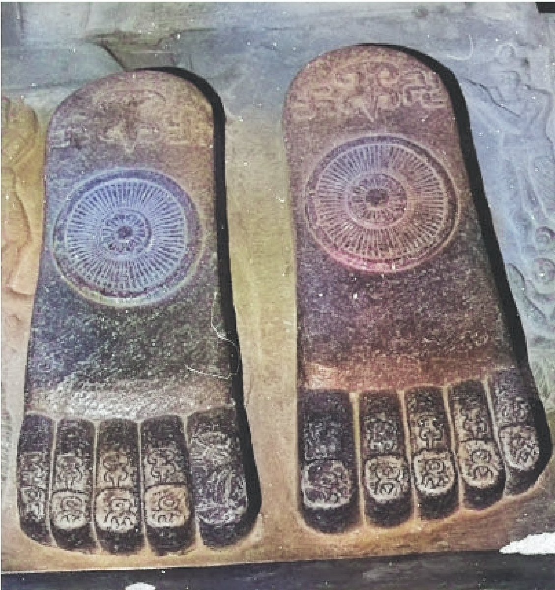 1/ "Buddhapada" are the footprints of the Buddha, embodying his ...