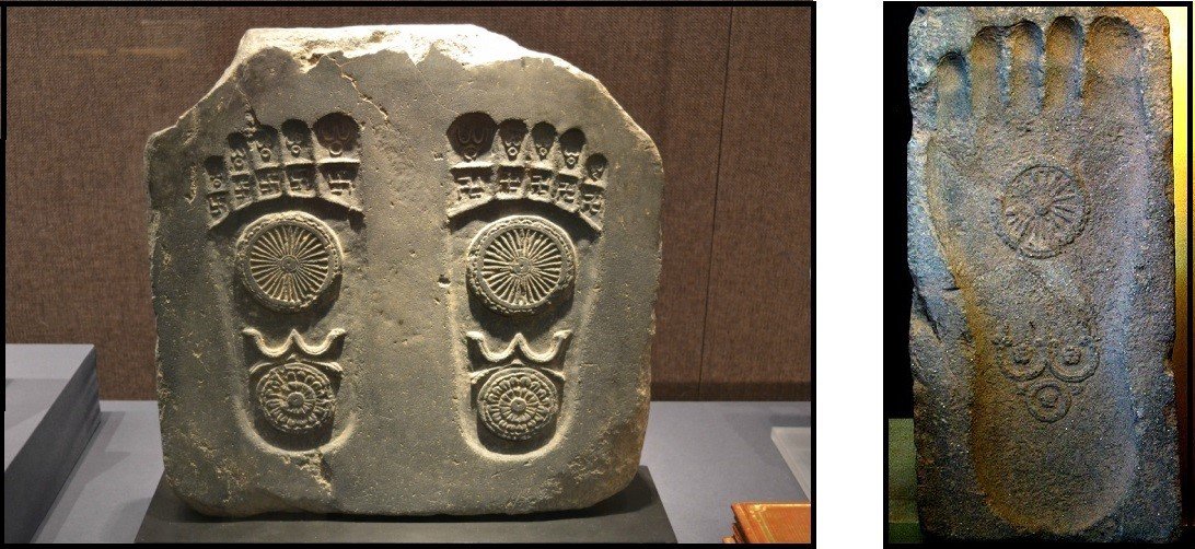 1/ "Buddhapada" are the footprints of the Buddha, embodying his ...