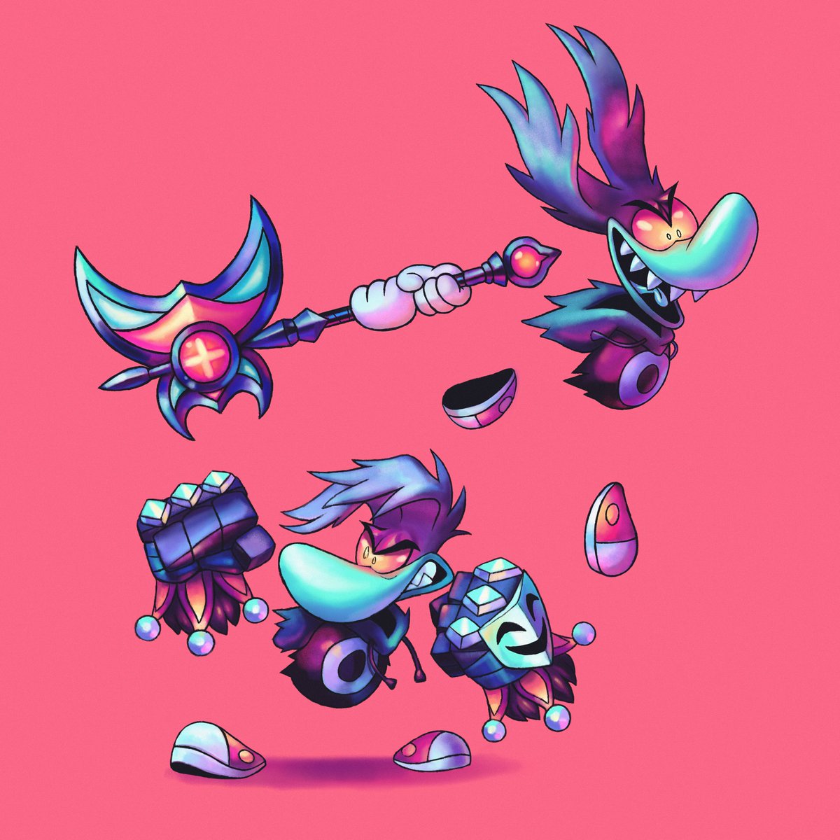 「Drew my Raymesis loadout #Brawlhalla #Br」|Cortのイラスト