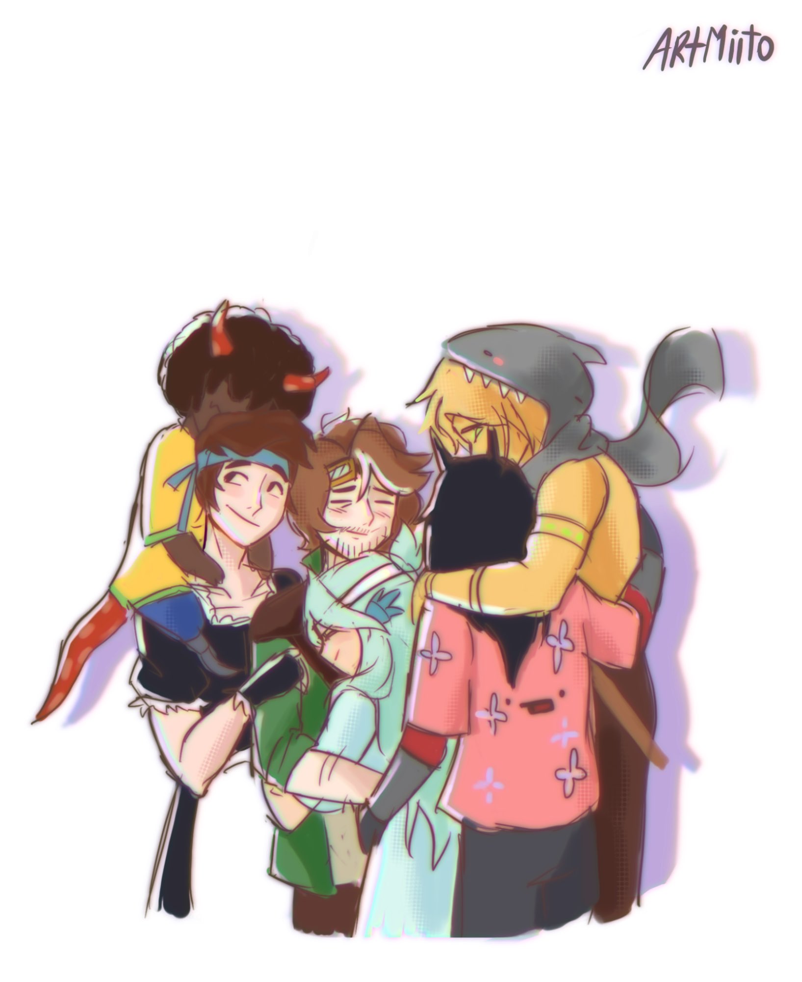 Big Group Hug 4 Girls