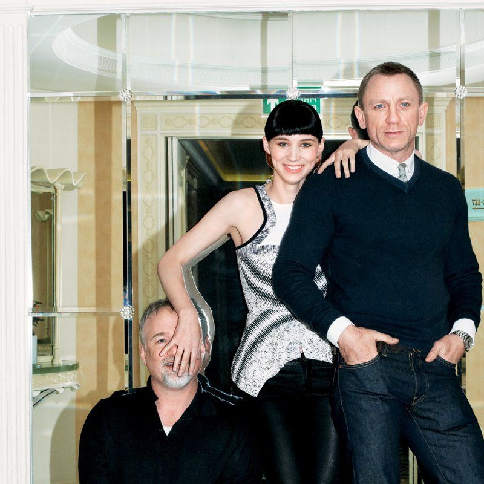 Rooney Mara Daniel Craig Garota Com Tatuagem De Dragao Filme "A Garota