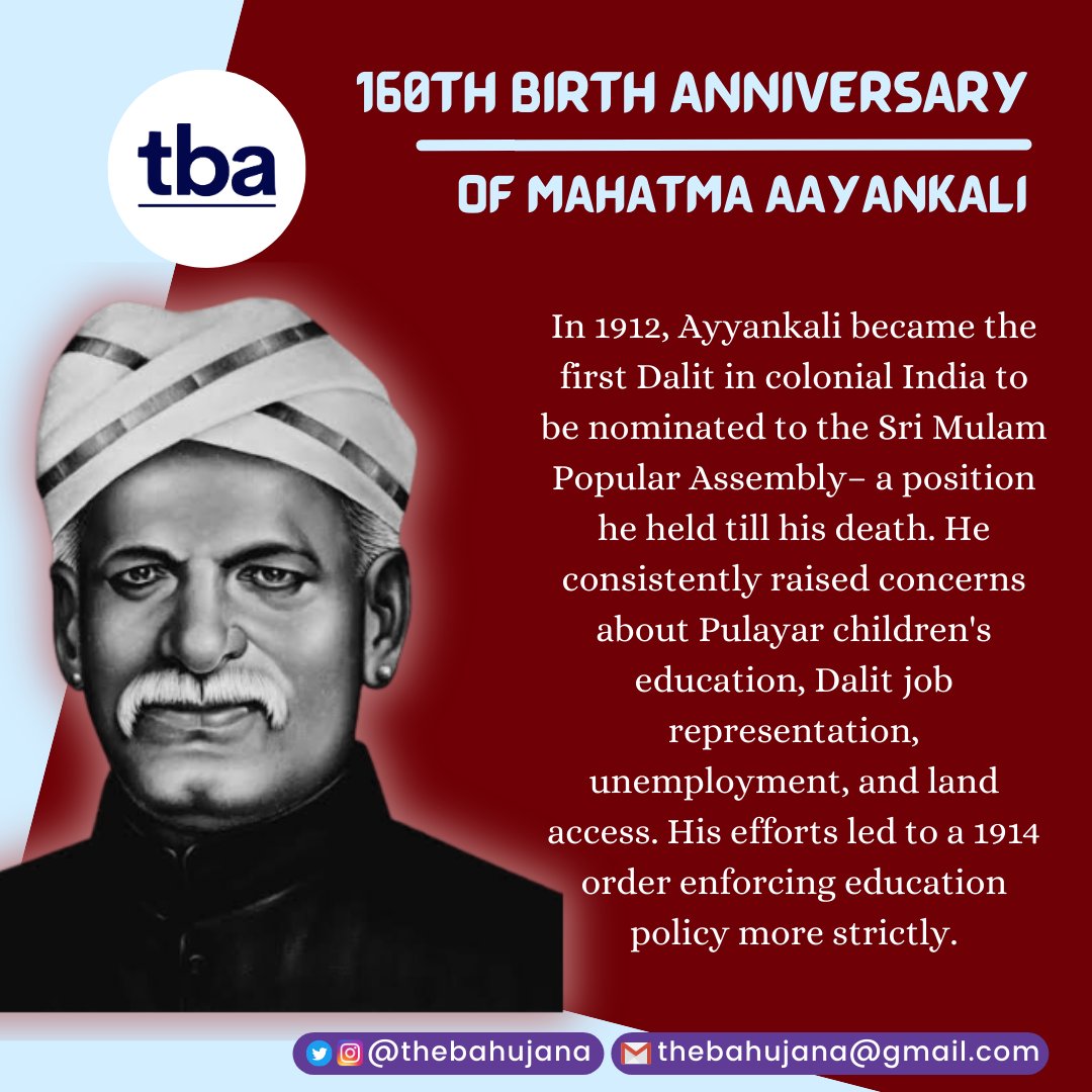 Remembering The Revolutionary Ayyankali on his 160th Birth anniversary ...