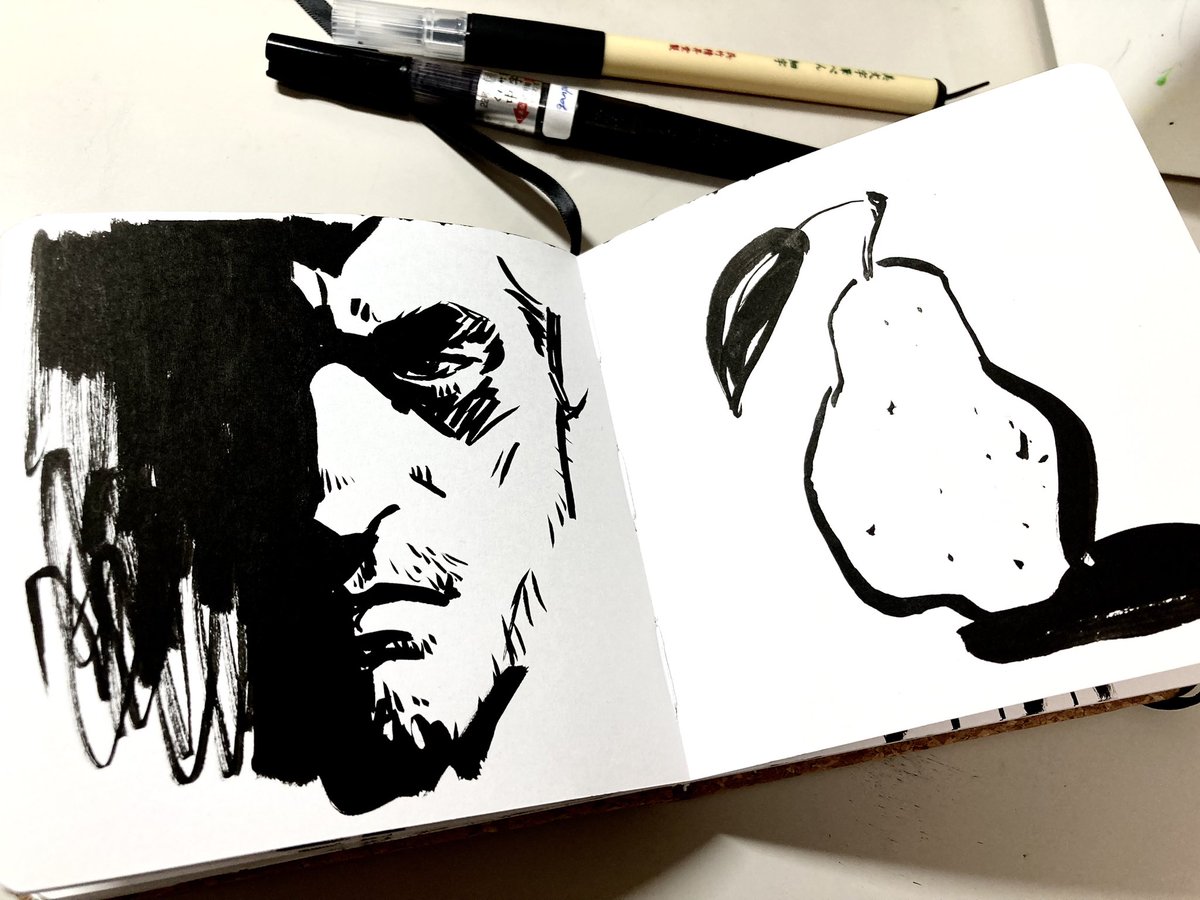 「筆ペン修行、再開。」ganpukuの漫画