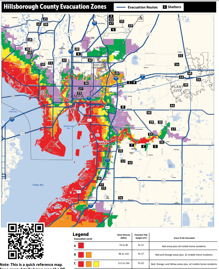 Hillsborough Flood Zone Map Florida Florida Flood Zone Maps And