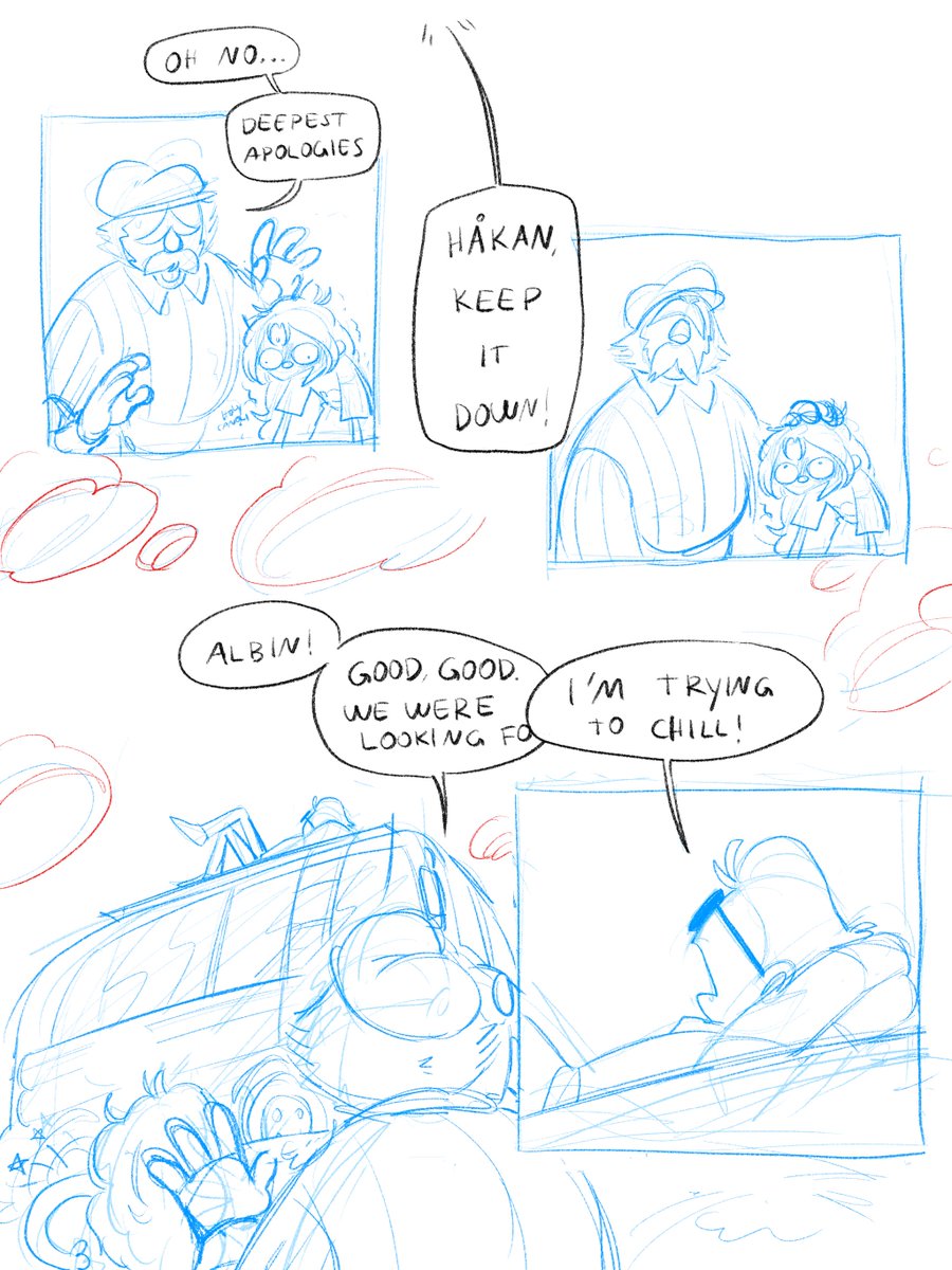 「Donna just fell from the sky and Håkan is showing her around」🔸Elvira Axén🔸の漫画