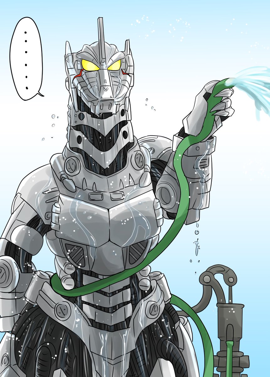 「水浴び機龍さん 」威ぶき@C104日曜東Z24aの漫画