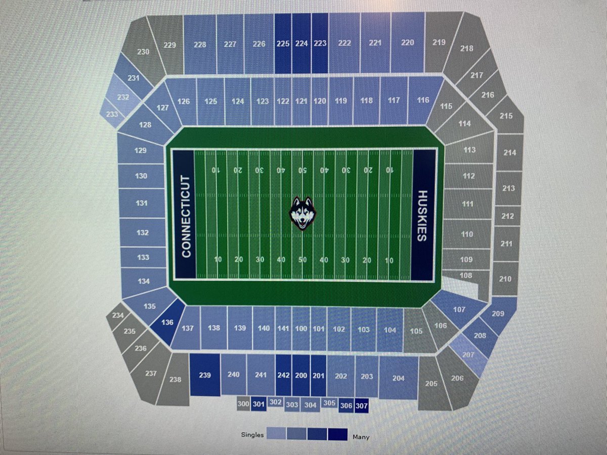Uconn Football Seating Chart