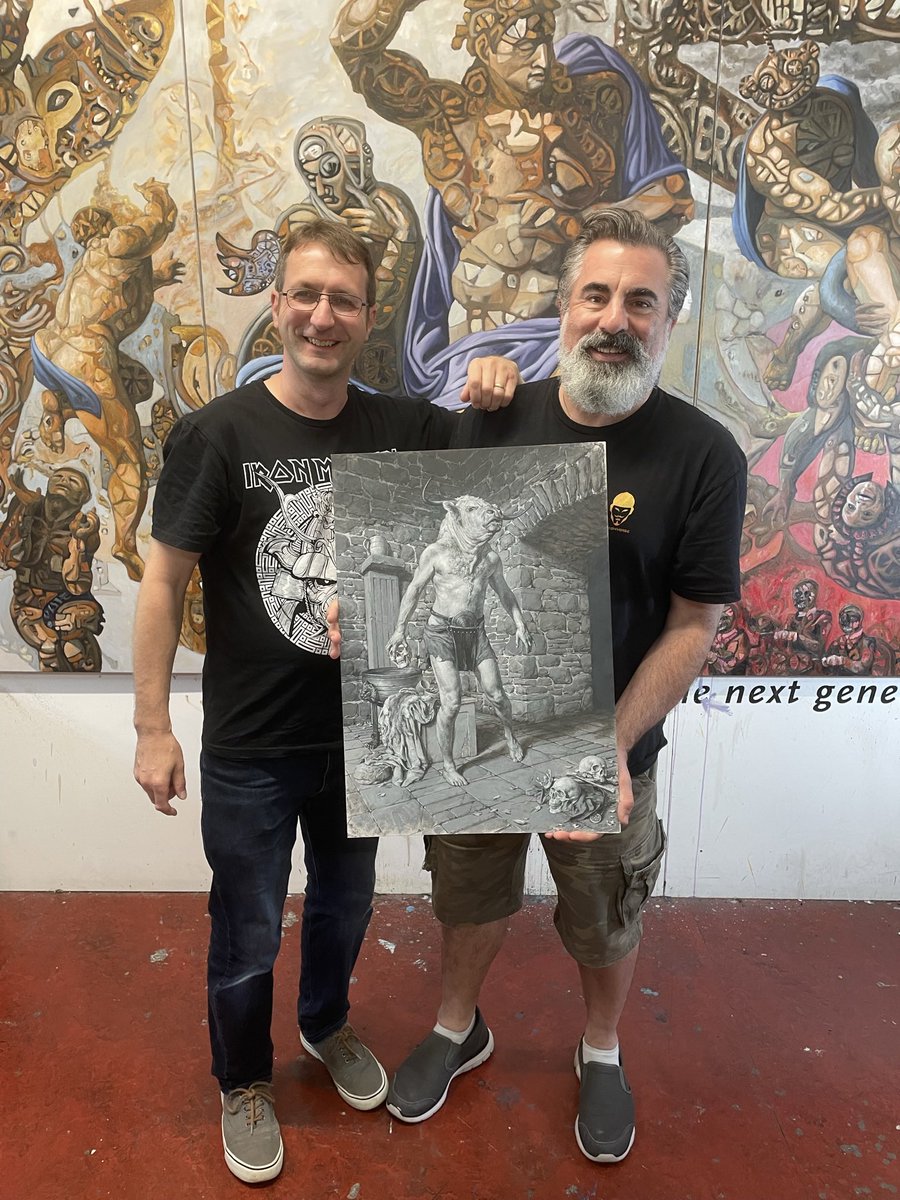 「Lovely to visit the studio of the wonderful @trevorjonesart 」Paul Reidの漫画