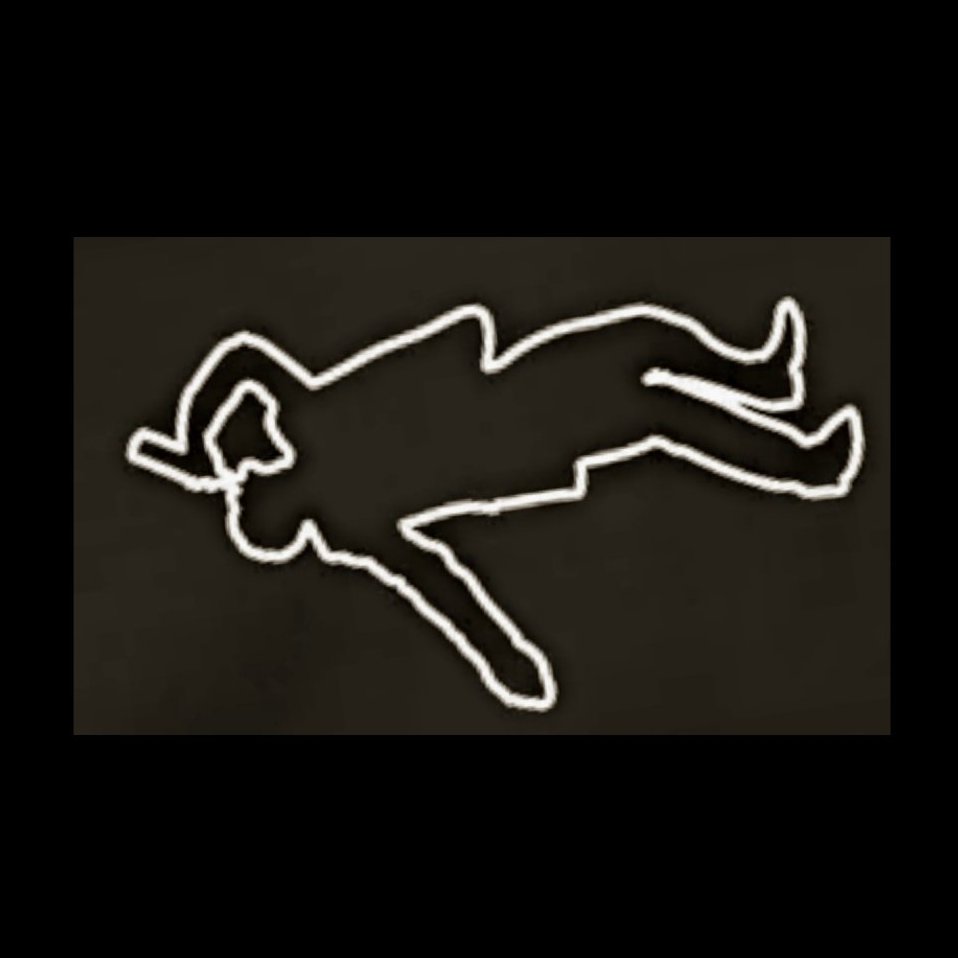 Dead Body Outline Template