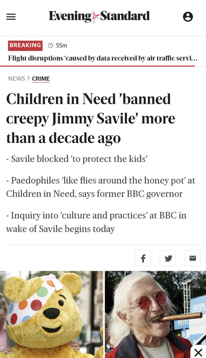 Reading about the BBC org "Children in Need" that has the mascot of ...