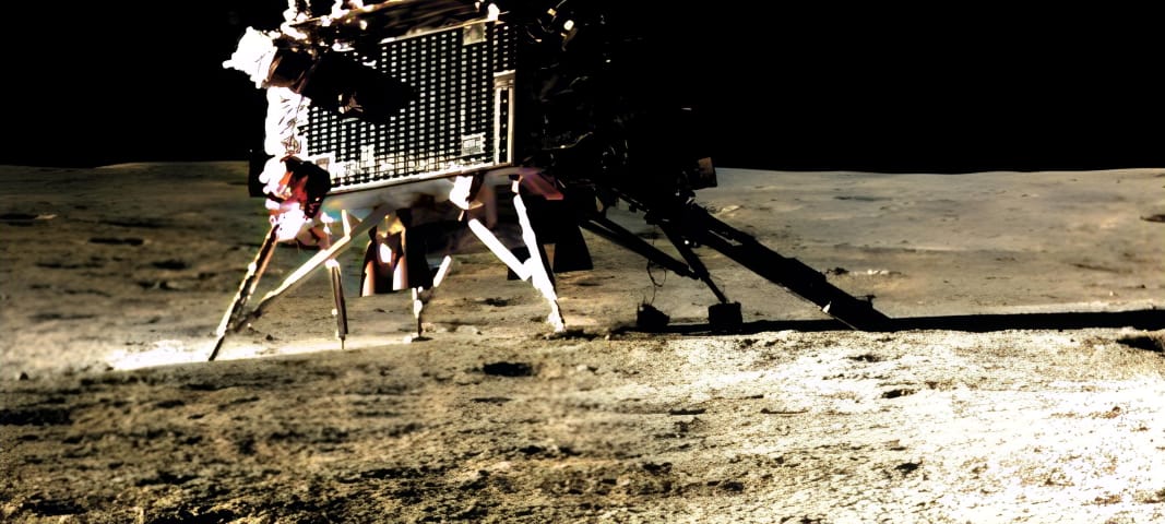 Lander Moon Landing Shadow