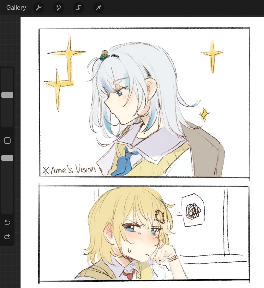 「Amsm doodles #amesame 」Mittsu 🦈の漫画