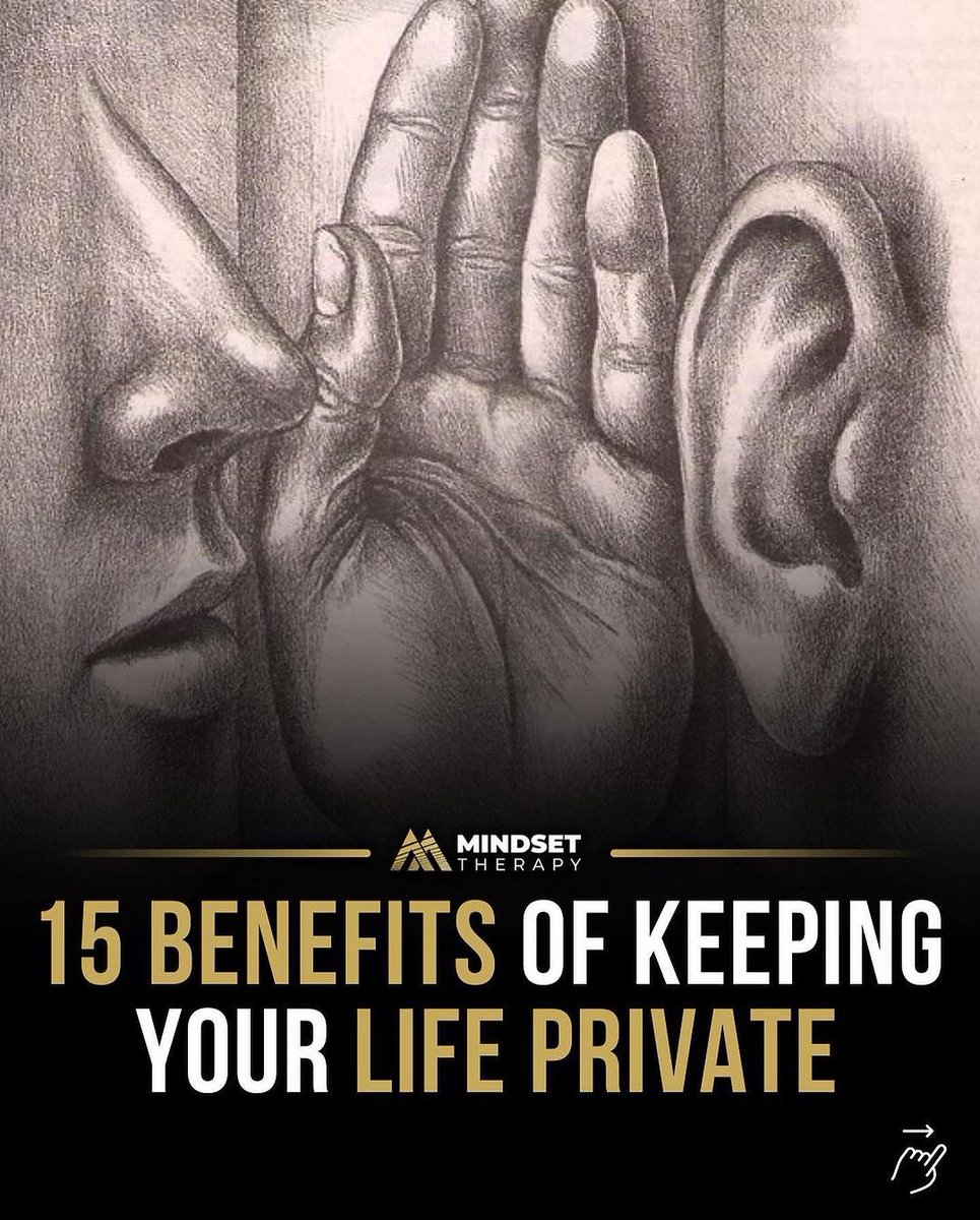 15 Benefits of Keeping Your Life Private: - Thread from Mindset ...