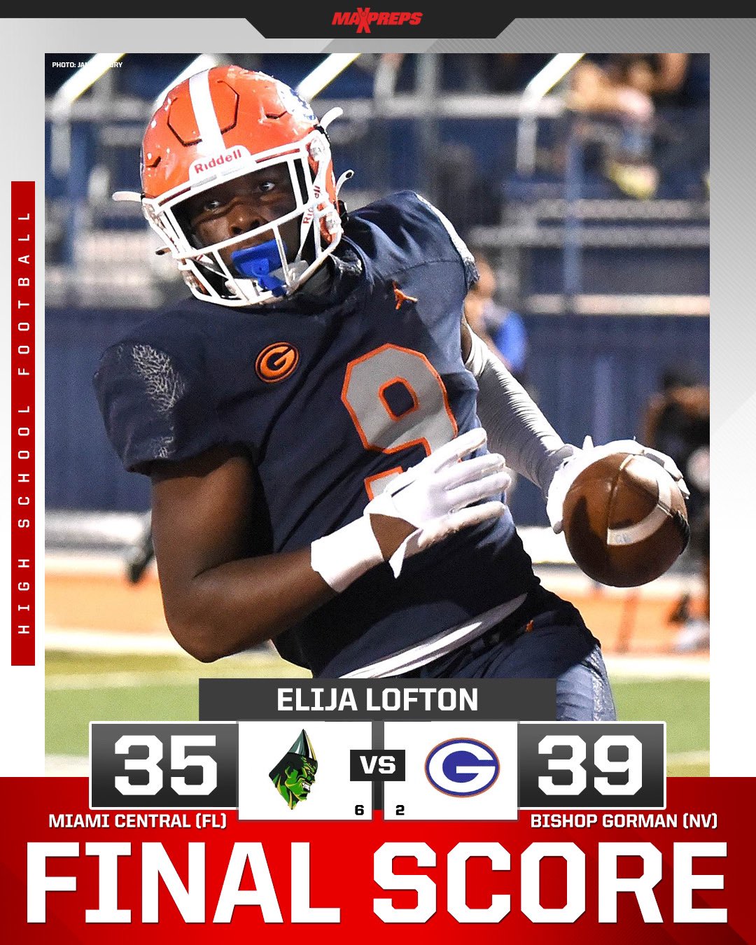 Bishop Gorman Football Helmets