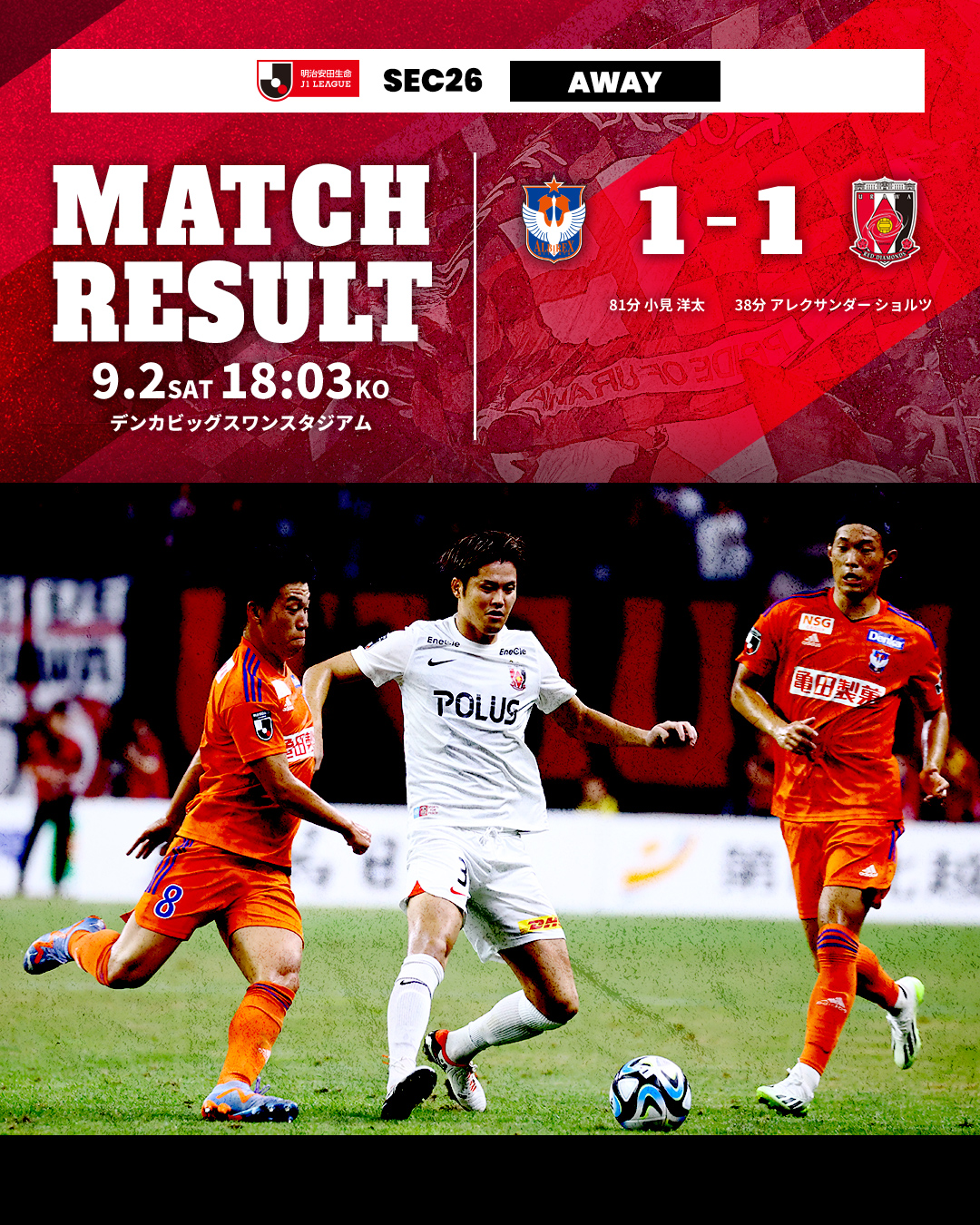 อุราวะเรดส์เซ็งอดเฮ3นัดติดโดนนิงาตะแชร์แต้ม1-1 - Rakball | รวบรวมไฮไลท์ฟุตบอล ไฮไลท์บอล คลิป ...