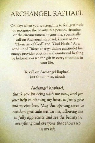 Archangel Raphael Prayer For Love
