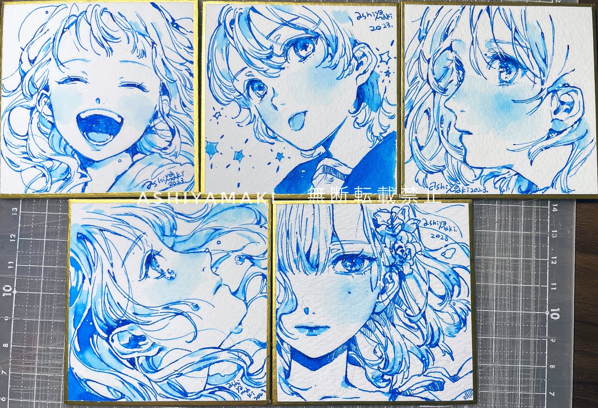 「豆色紙原画です💠 #comitia145 」芦屋マキの漫画