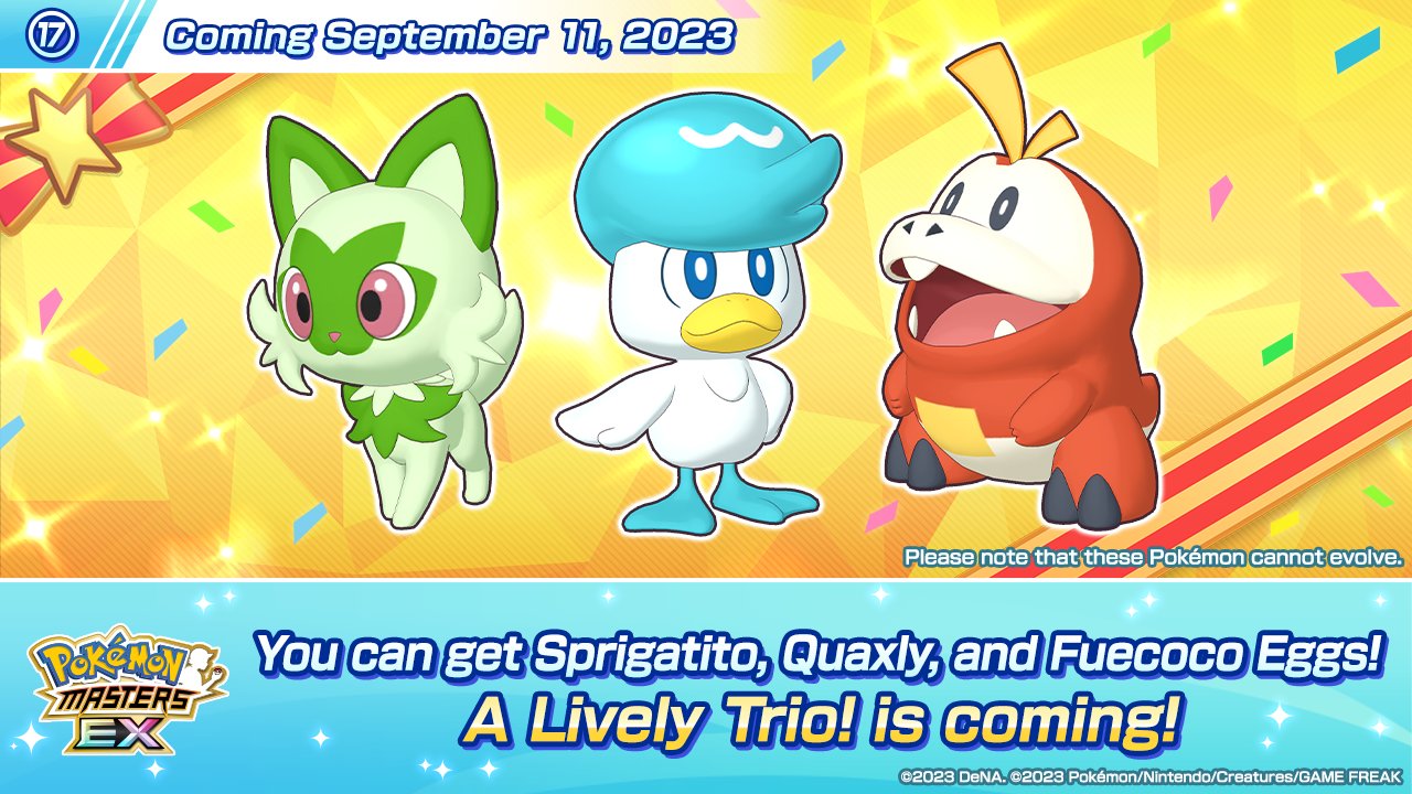 Pokémon Masters EX avanza la llegada de los starters de Paldea y más ...