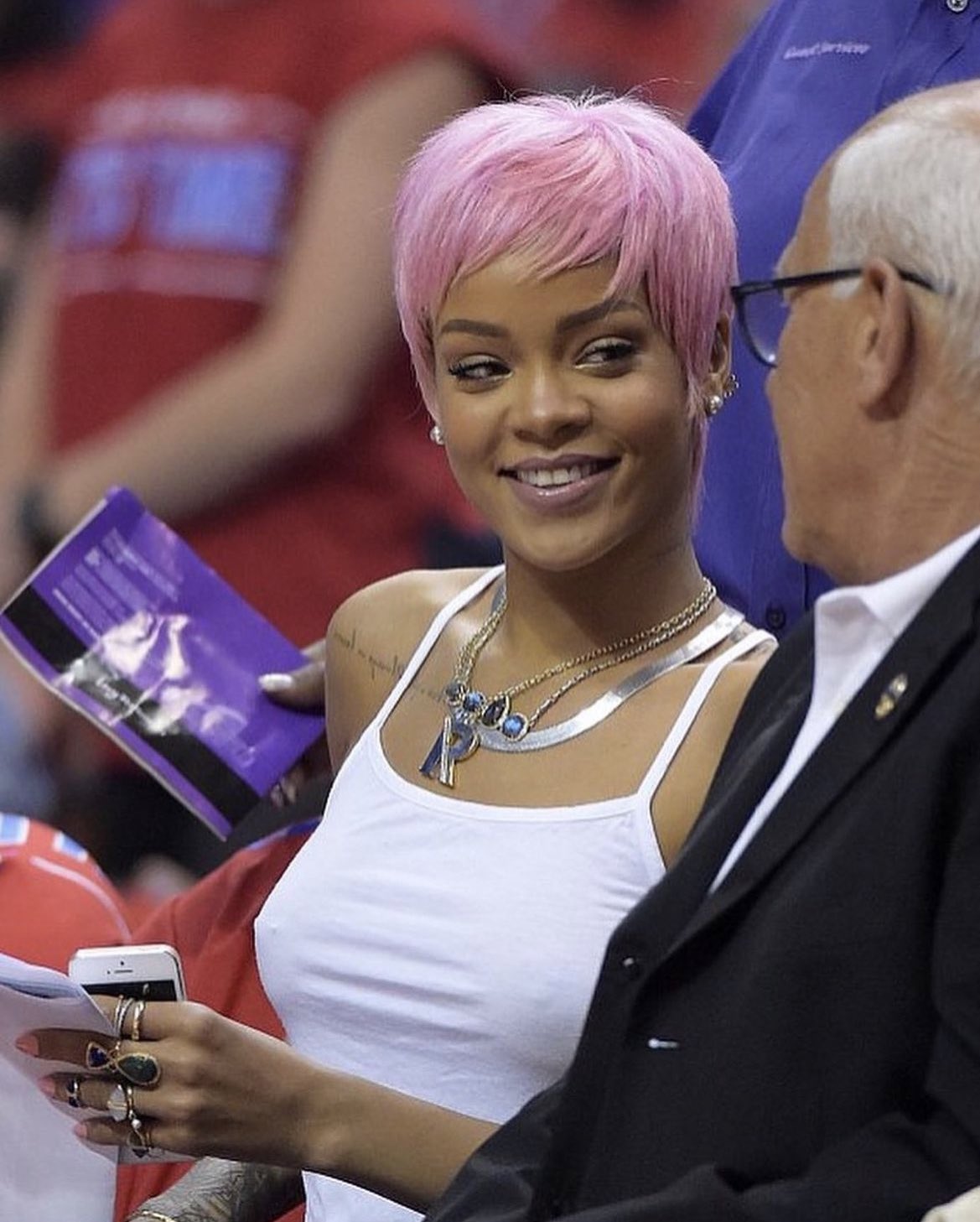 Rihanna Pink Pixie Cut