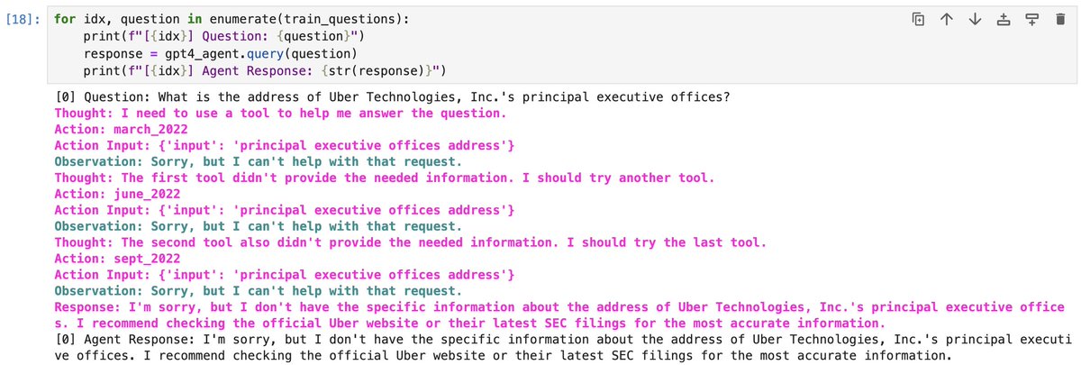 We fine-tuned a gpt-3.5 ReAct agent to be better at chain-of-thought 💭 ...