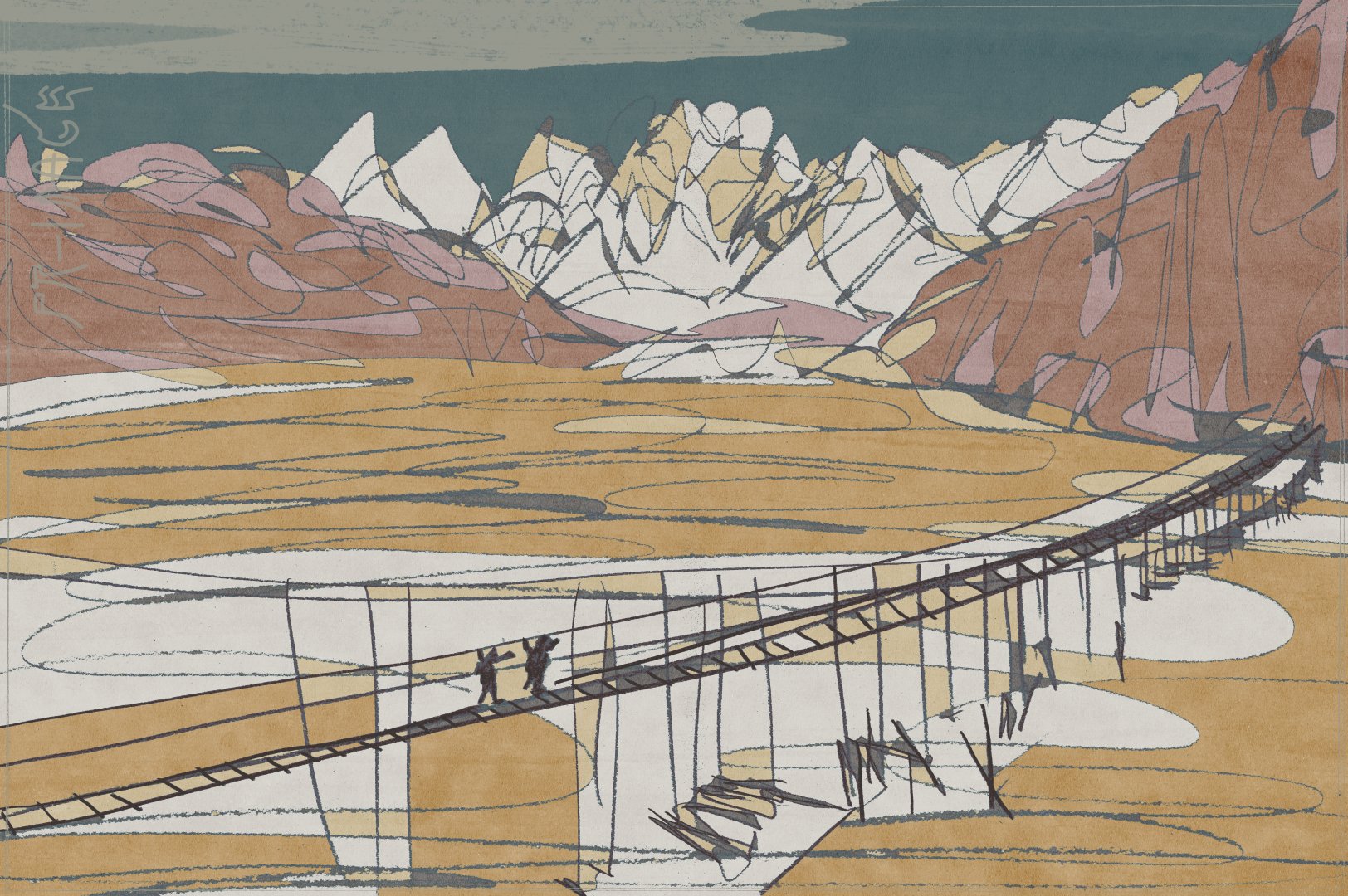 Broken Bridge Drawing