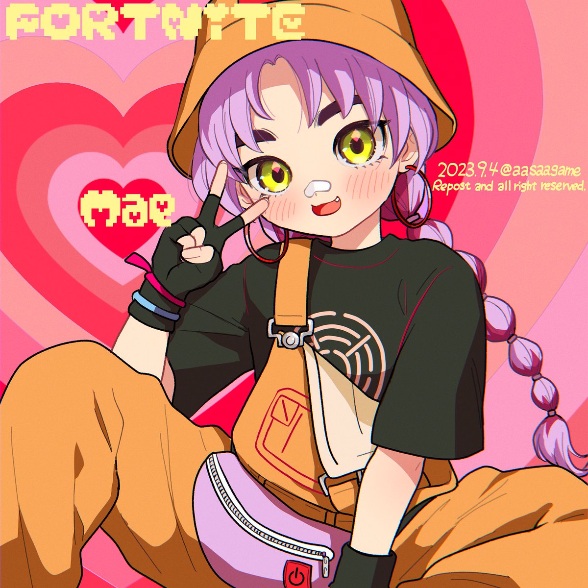 「メイかわいいMy creator code【AASAA777】Thx#Fortn」|アーサー👑のイラスト