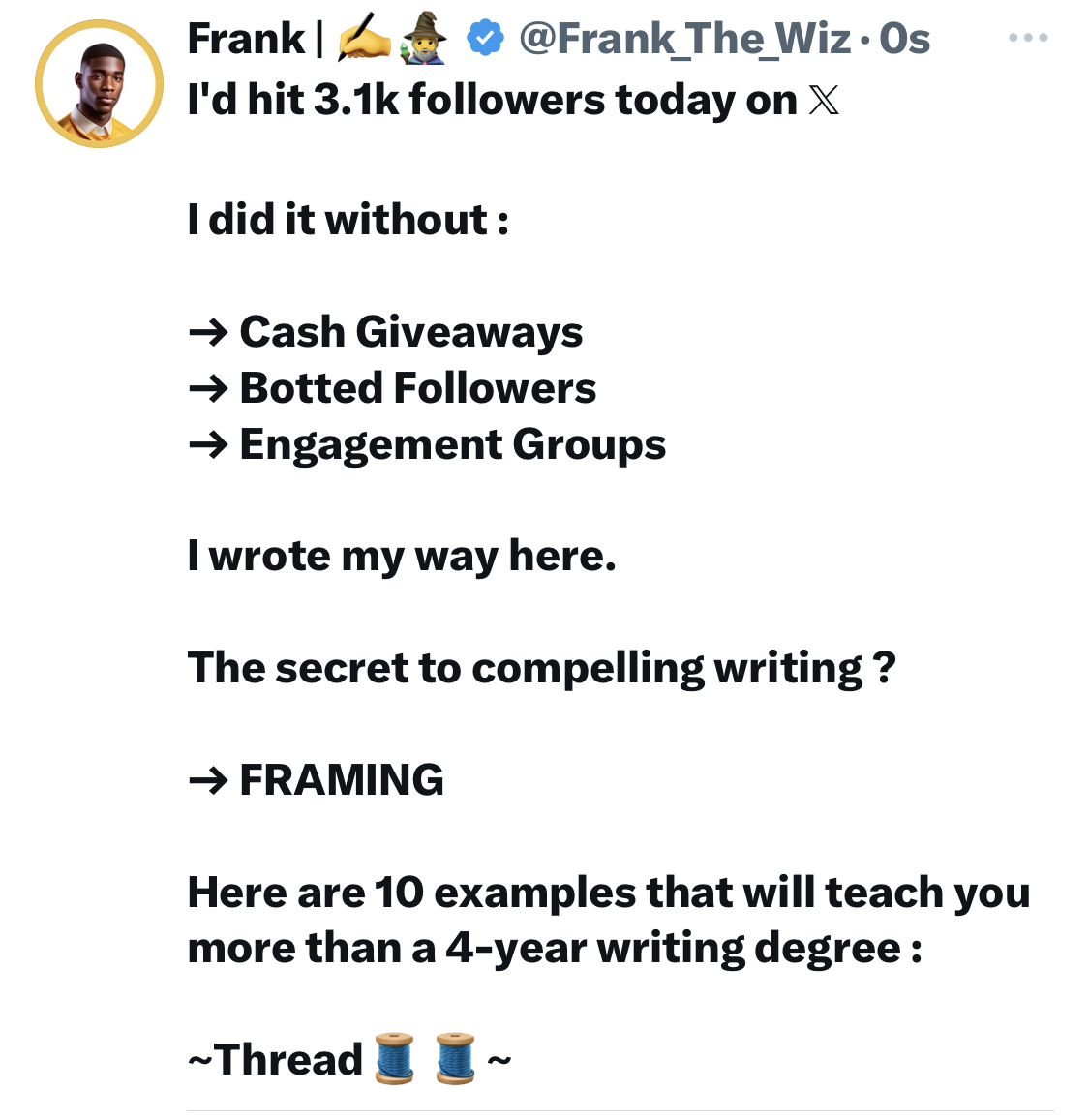 I'd hit 3.1k followers today on 𝕏 I did it without : → Cash Giveaways → ...