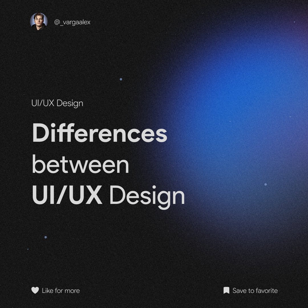 Differences between UI/UX Design Thread🧵 - Thread from Alex Varga @_vargaalex - Rattibha