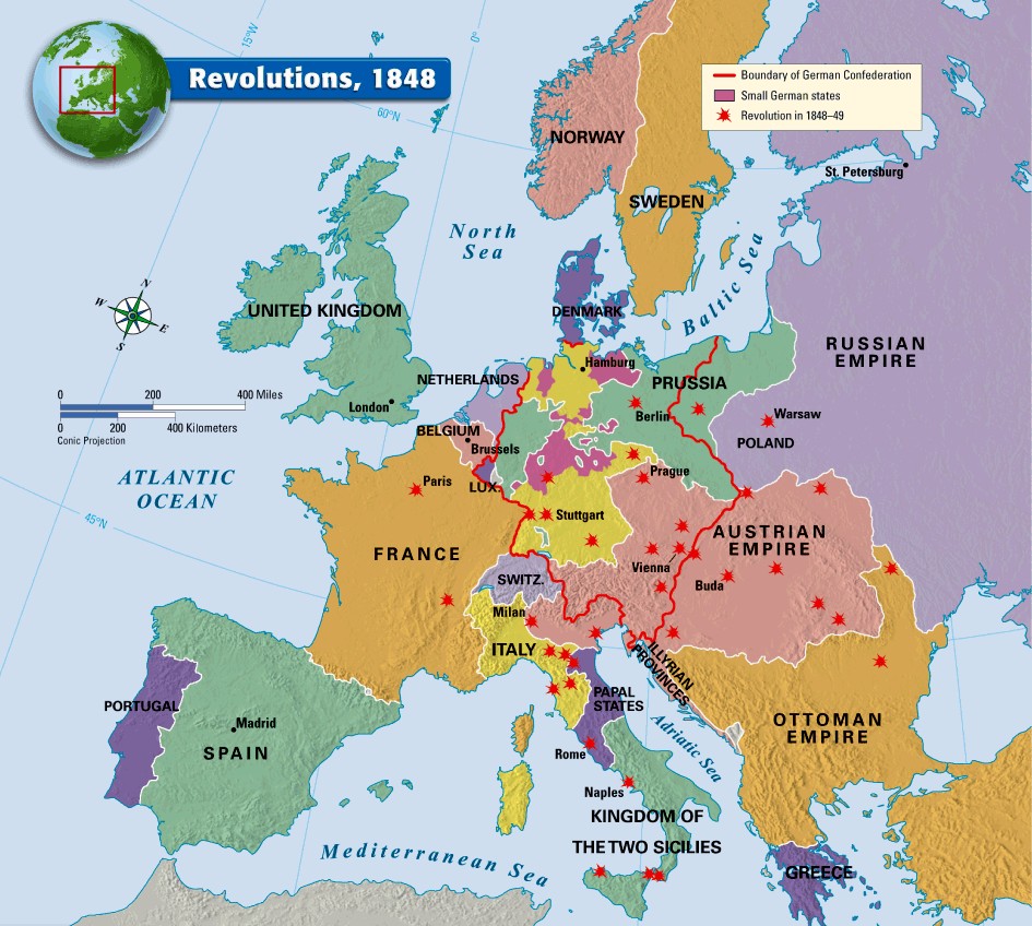 Austrian Empire Map 1848
