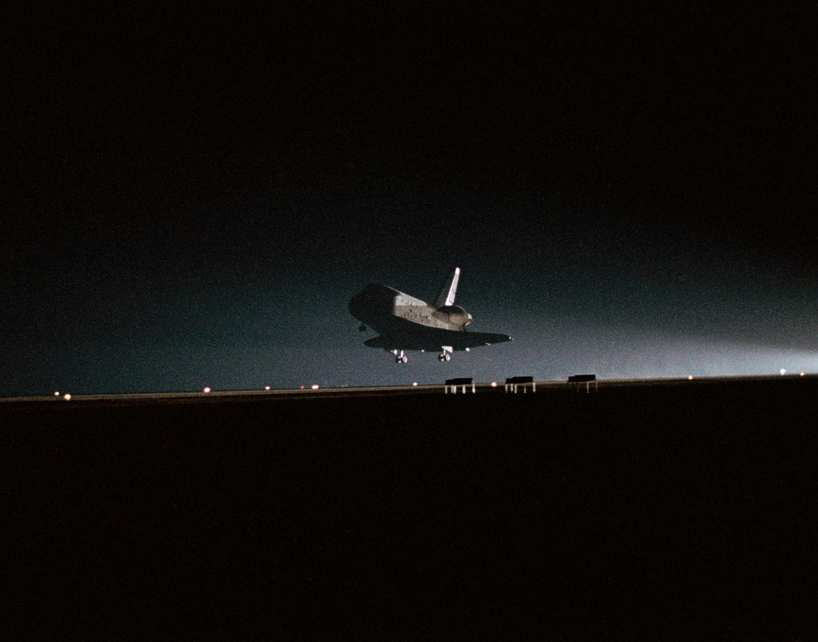 Space Shuttle Night Landing