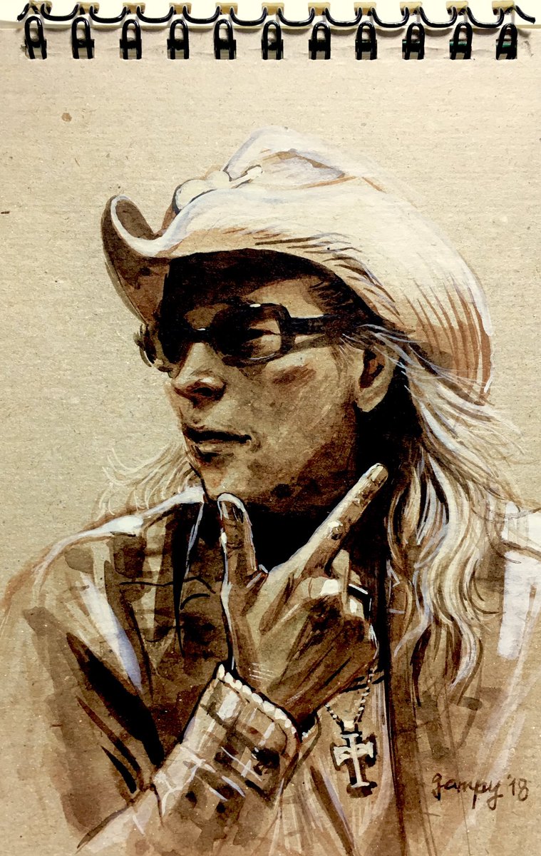 「今日の筆ペン修行 」ganpukuの漫画