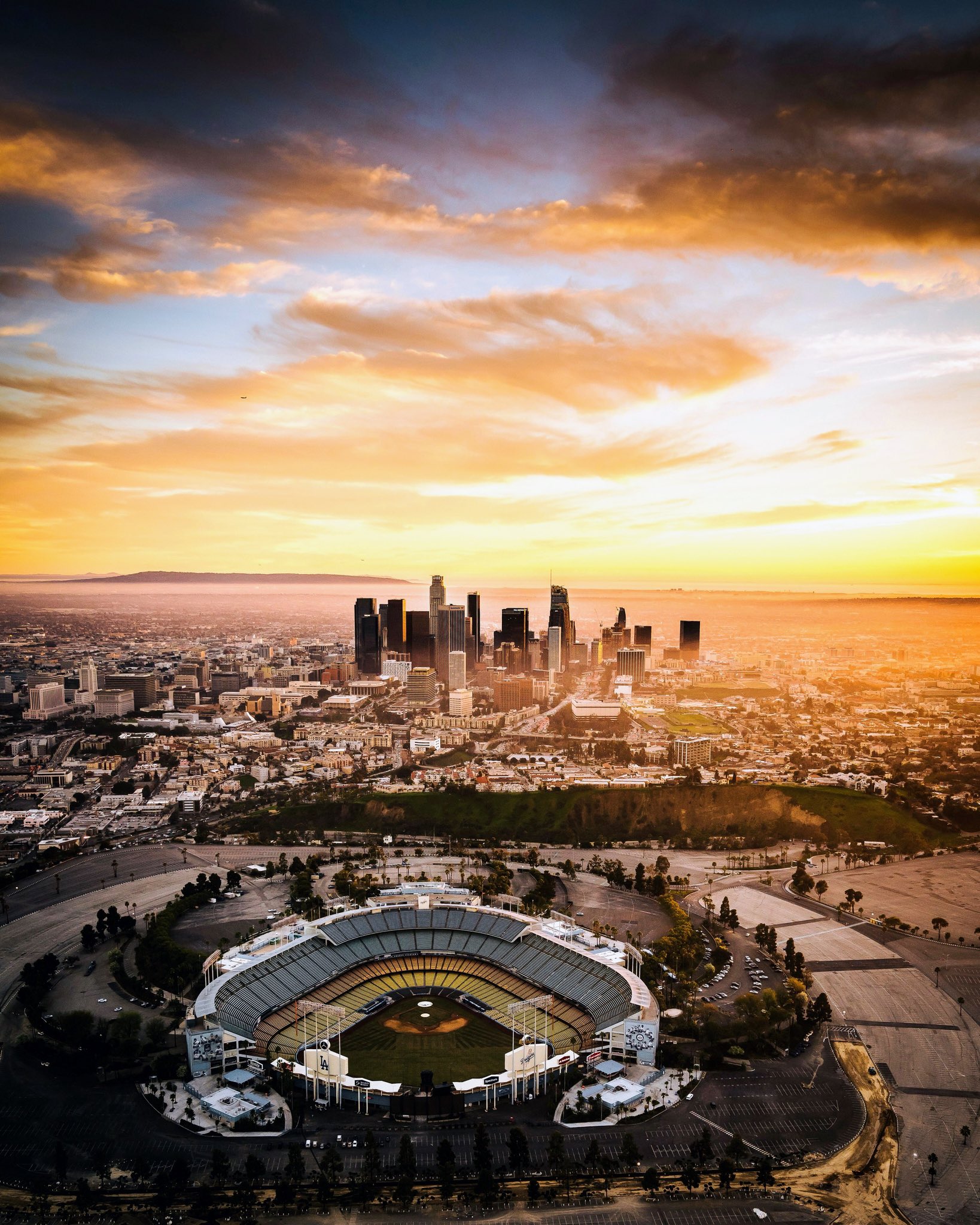 La Dodgers Stadium Sunset