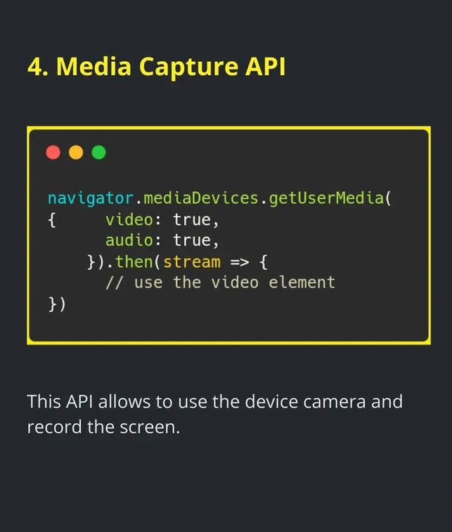 5 JavaScript Web APIs you Should know : 👇 [Bookmark for later use ...