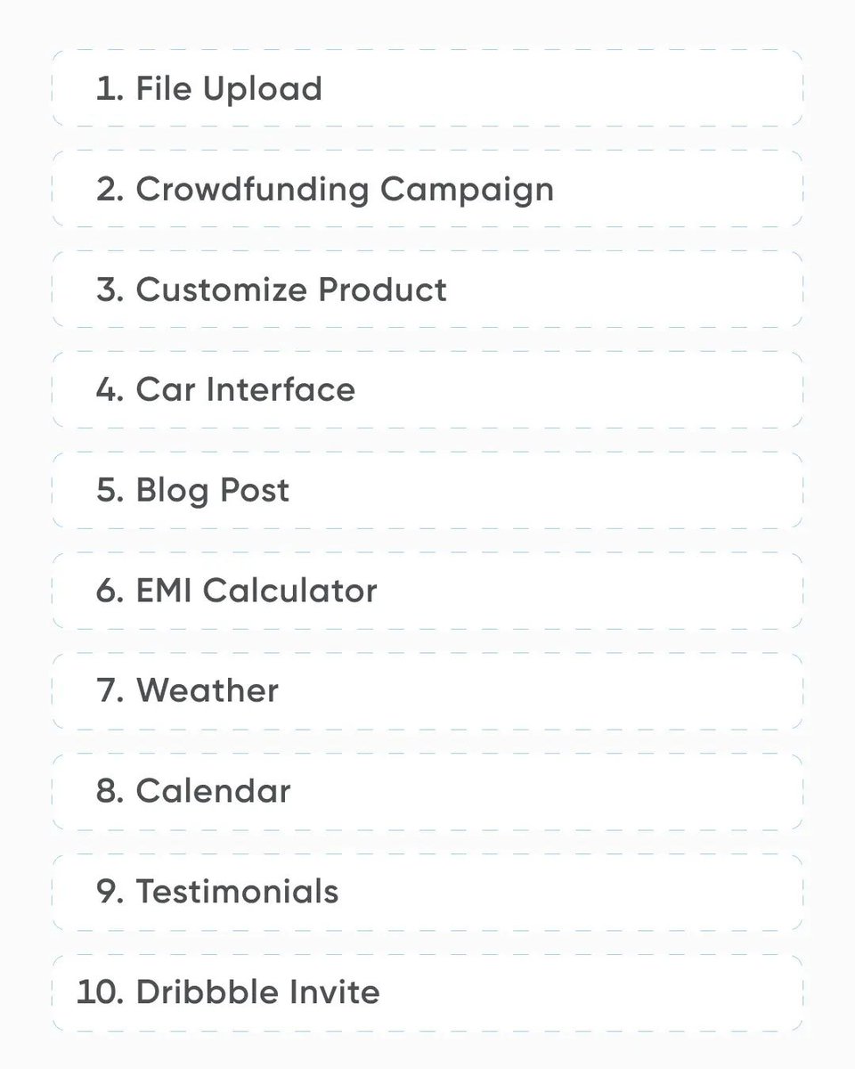 Good day Designers 👋, Checkout this unique Daily U.I Design Challenges ...