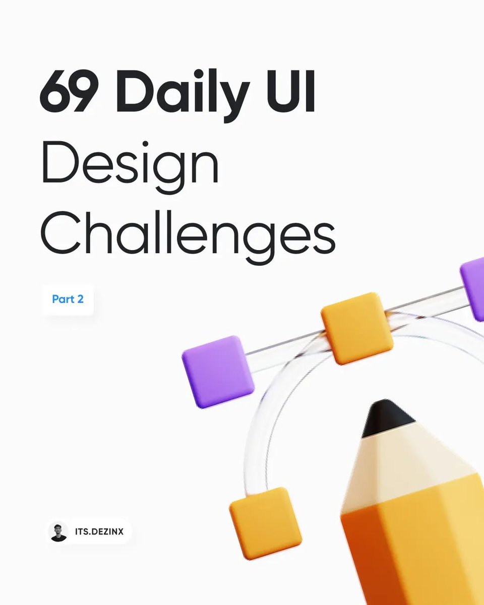 Good day Designers 👋, Checkout this unique Daily U.I Design Challenges ...