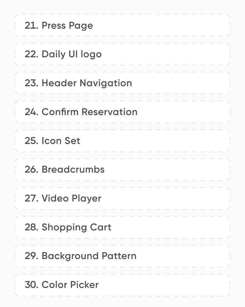 Good day Designers 👋, Checkout this unique Daily U.I Design Challenges ...